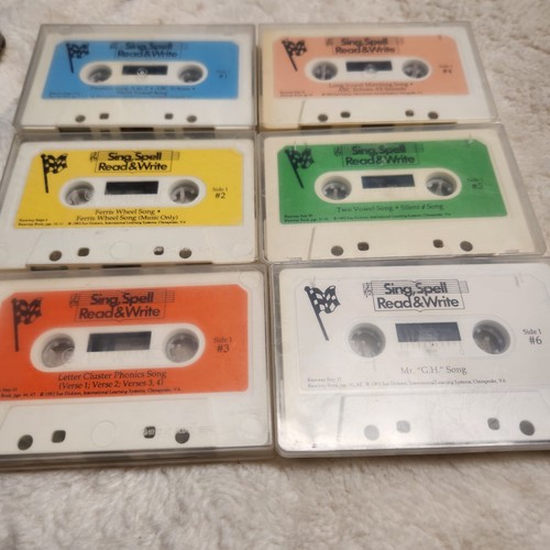 Sing Spell Read Write Level 1 Audio Cassette Tapes Set 1-6 With Cases ...