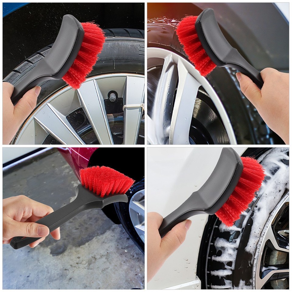 2pcs Car Tire Detailing Brushes Tire Grease Brush Automotive Tire ...