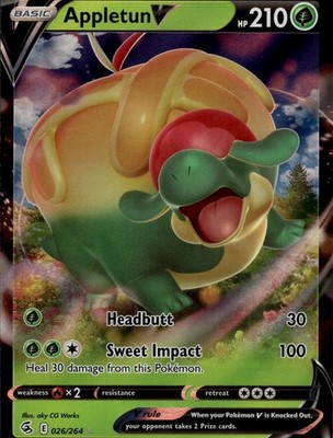 Pokemon - Appletun V - 026/264 - SWSH Fusion Strike - Ultra Rare | eBay UK
