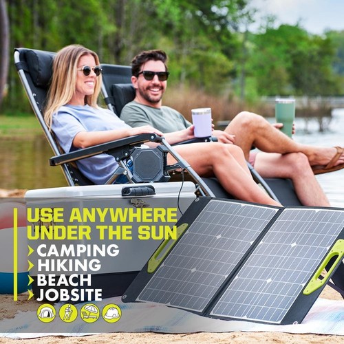 RYOBI 60-Watt Foldable Premium Solar Panel RYI60SP USB Barrel Plug Open ...