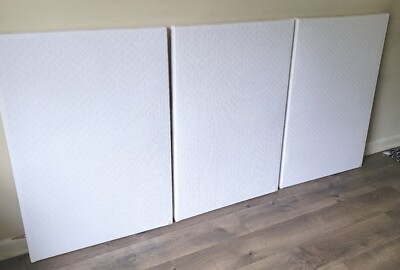 Quilted Optic White Sound Absorbing Acoustic Wall Panels - SET OF 3 | eBay