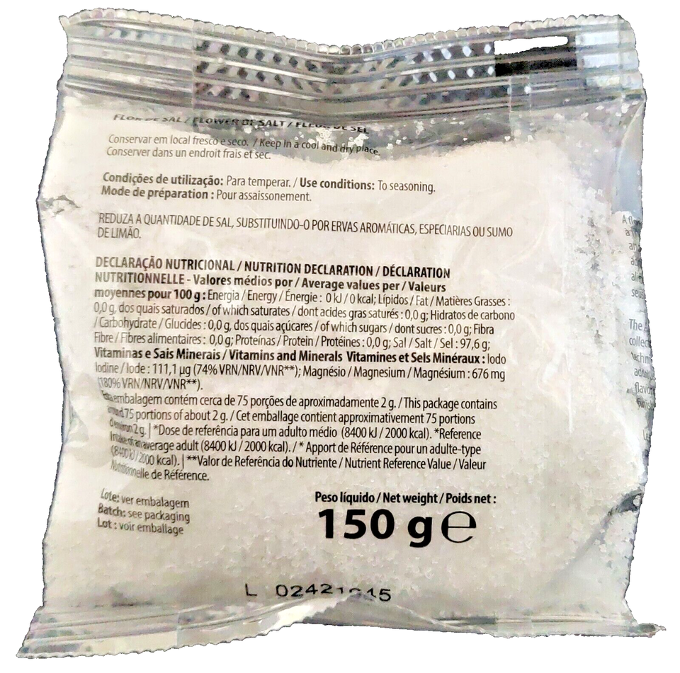 3x Flower of Salt - Flor de Sal - Fleur de Sel Portugal 3 x 150g (3 x 5 ...