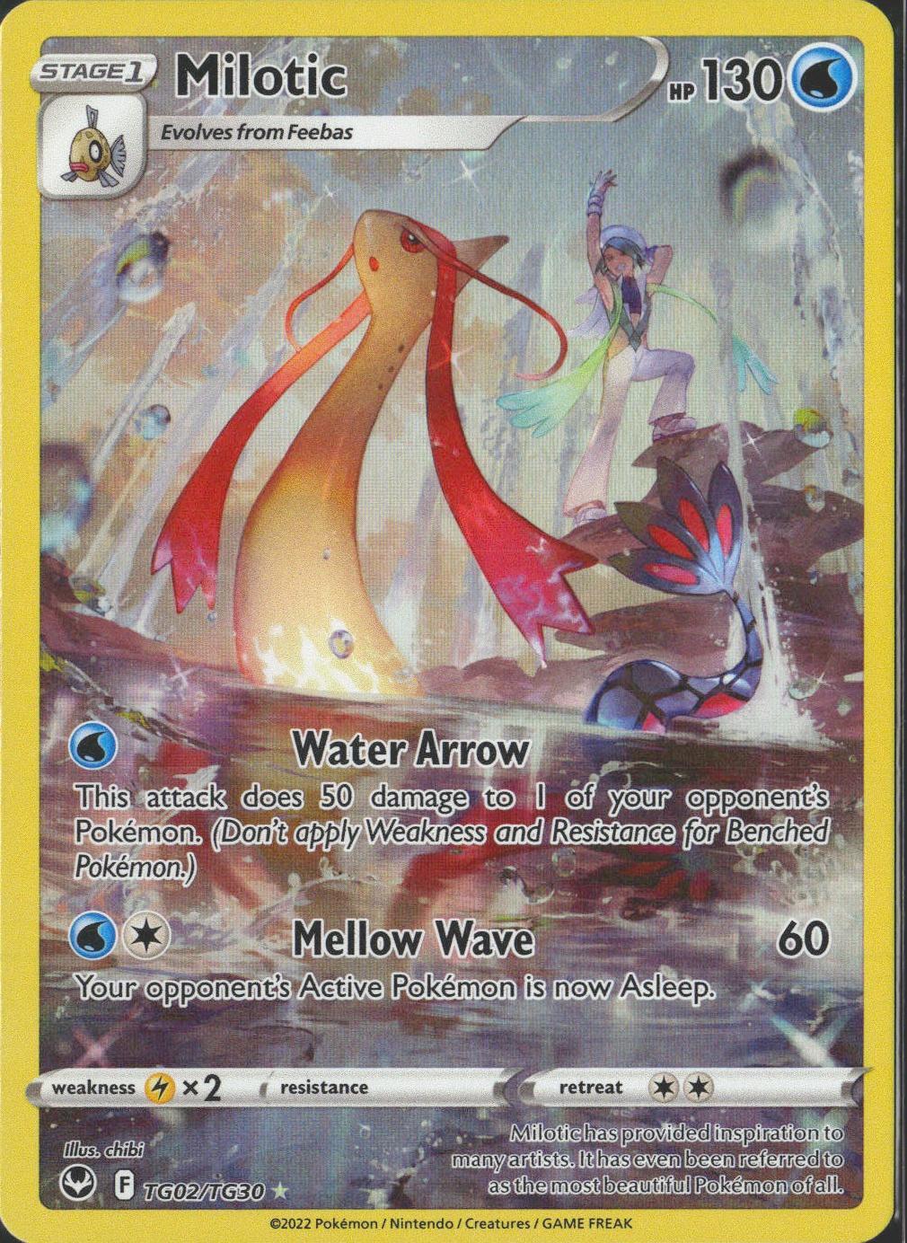 Pokemon TCG - Milotic #TG02/TG30 Ultra Rare Silver Tempest Trainer ...