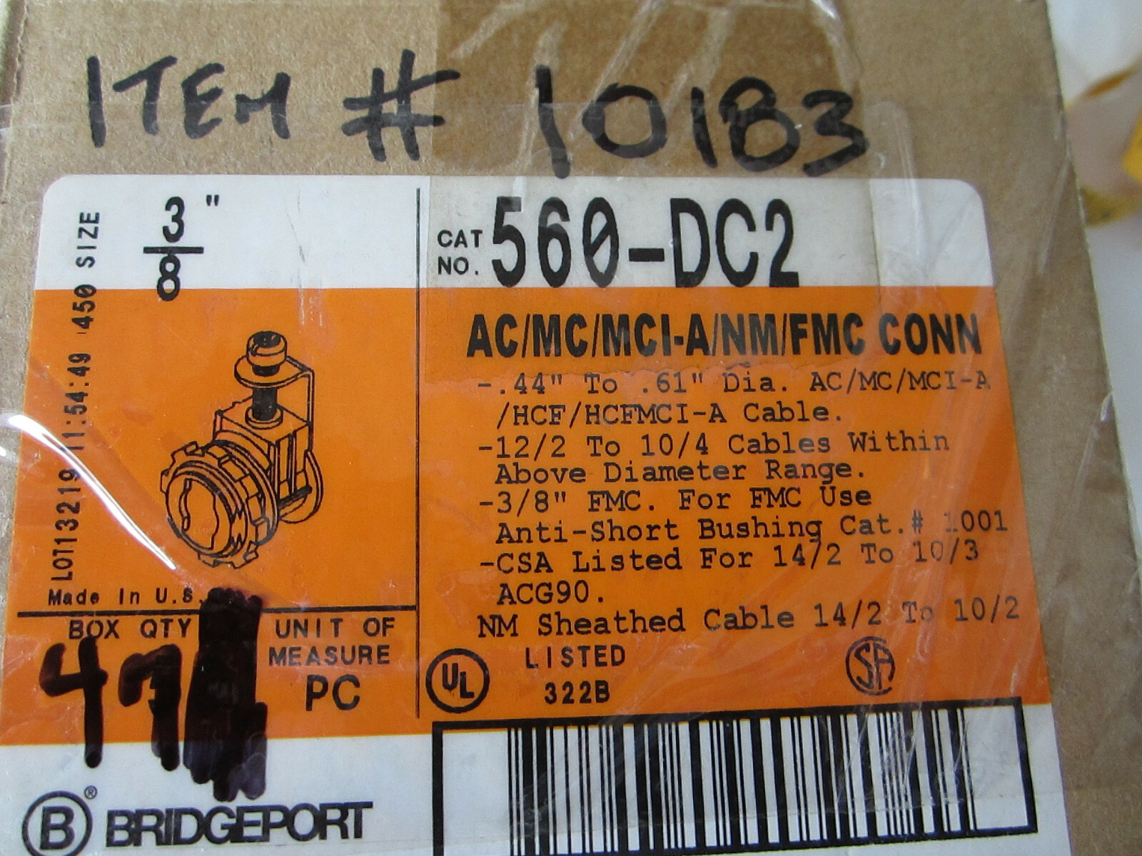 BRIDGEPORT 560-DC2 SET SCREW CONNECTORS LOT OF 47 | eBay