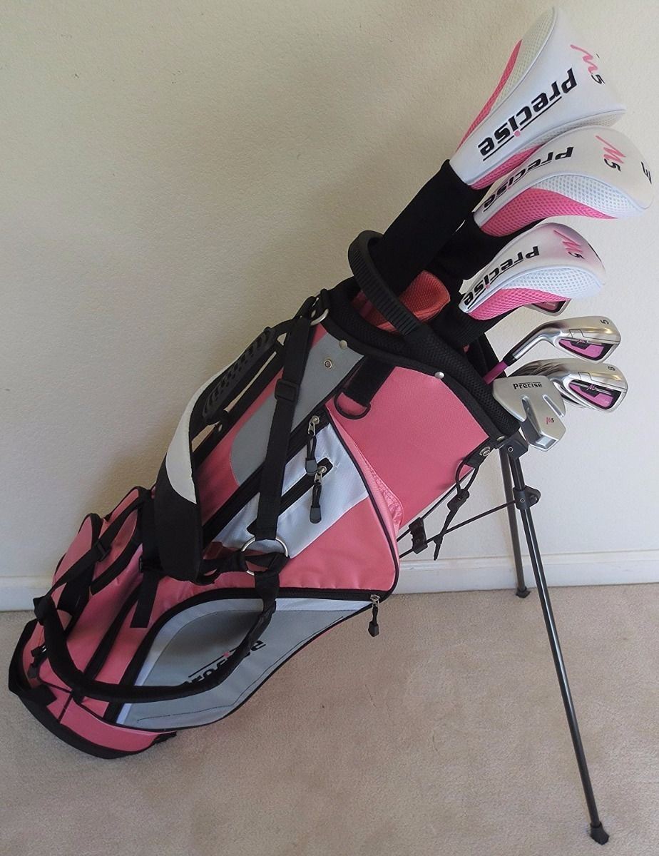 Ladies Golf Set Left Handed Driver Wood Hybrid Irons Putter Clubs & Bag ...