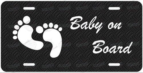 Baby On Board Personalized License Plate For Car ATV Moped Bike Bicycle ...