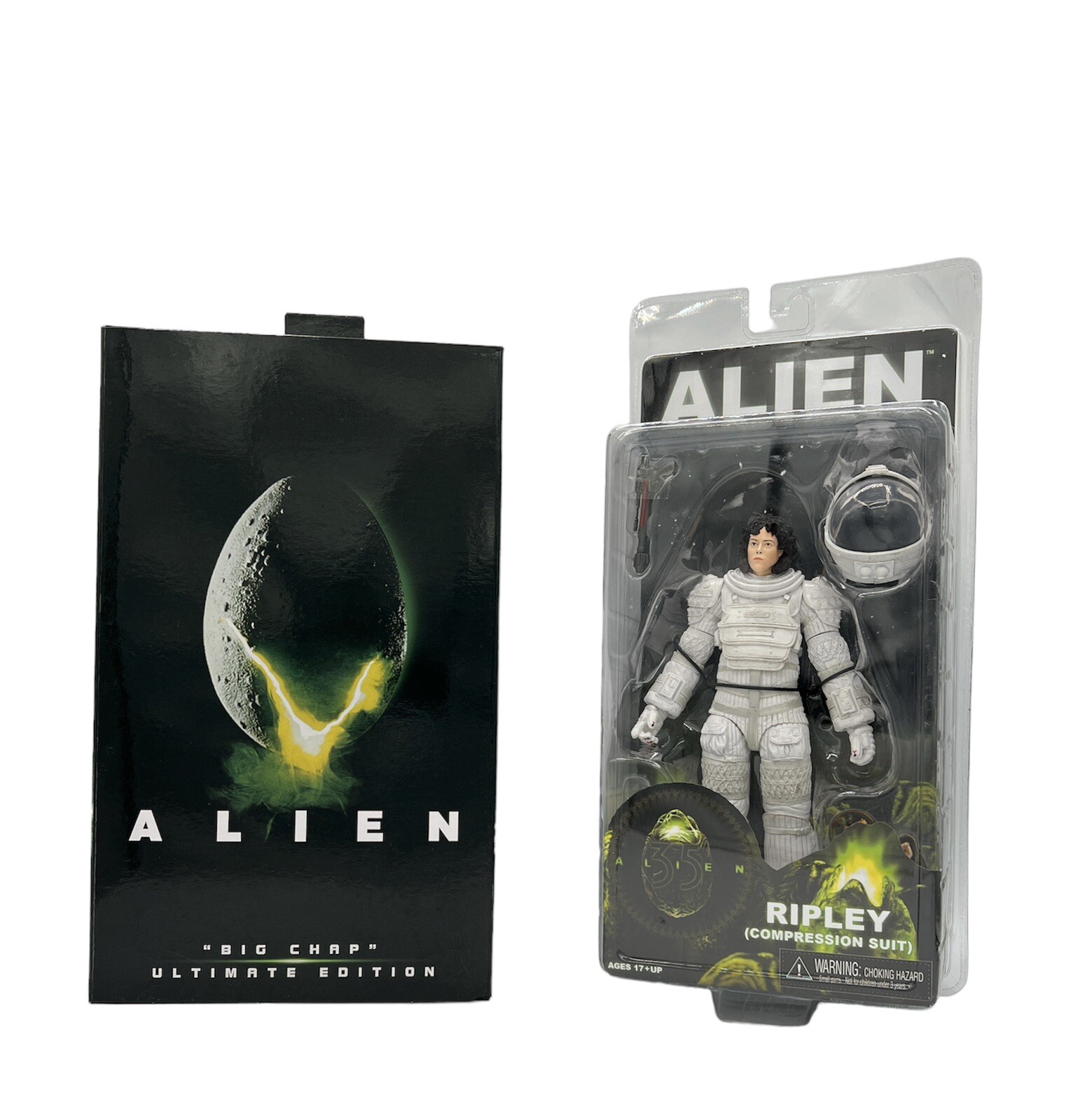 NECA Alien Ellen Ripley in Compression Suit w Jonesy & Big Chap ...