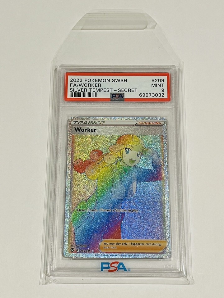 Pokémon Silver Tempest - Trainer Worker Rainbow Secret Rare #209/196 ...