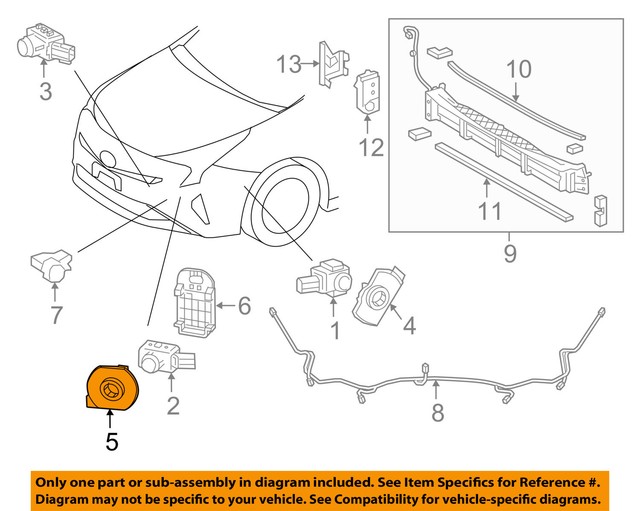 Genuine Toyota Park Sensor Retainer 89348-47020-b1 for sale online | eBay