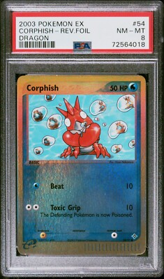 Pokemon Card Corphish 54/97 Reverse Holo EX Dragon PSA 8 NM-MT | eBay