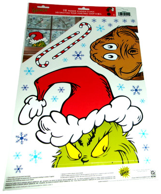 THE GRINCH Christmas Window Cling's ~ GRINCH AND MAX /CHRISTMAS PEEKING ...
