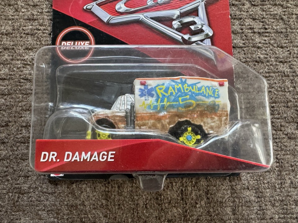 Disney Pixar Cars 3 - DR. DAMAGE - Deluxe Diecast NEW Ambulance Hollow ...