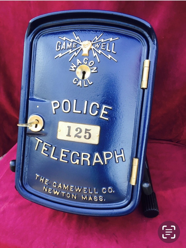 Vintage Gamewell wagon call police call box outer door hinge | eBay