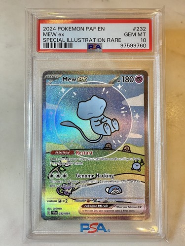 Just Graded PSA 10 Mew ex 232/091 Sv: Paldean Fates English “Bubble Mew ...