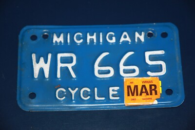 2003 MICHIGAN License Plate ** MOTORCYCLE ** '03 MI MC ** CYCLE | eBay