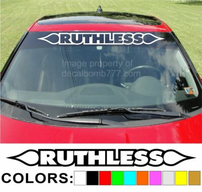 Ruthless Windshield Decal Sticker "Outline" Boost Turbo Diesel Truck ...