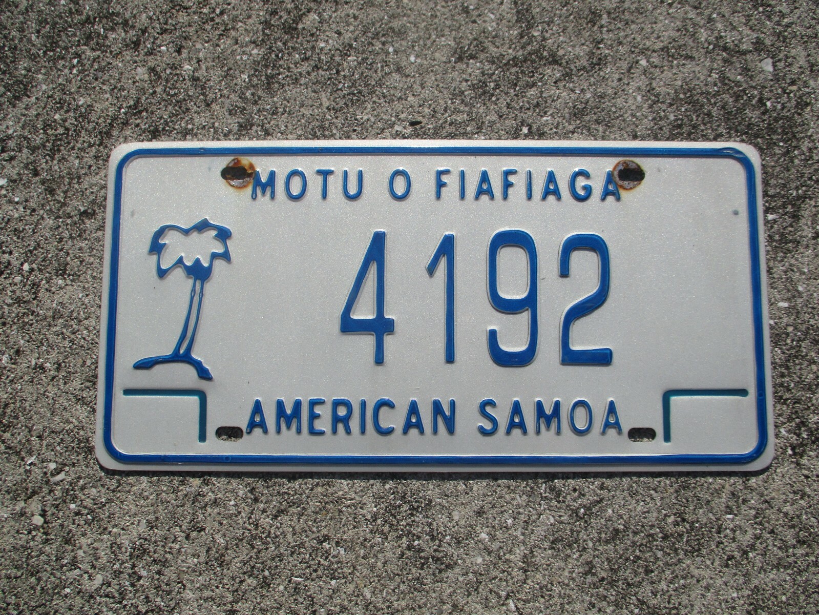 American Samoa license plate # 4192 | eBay