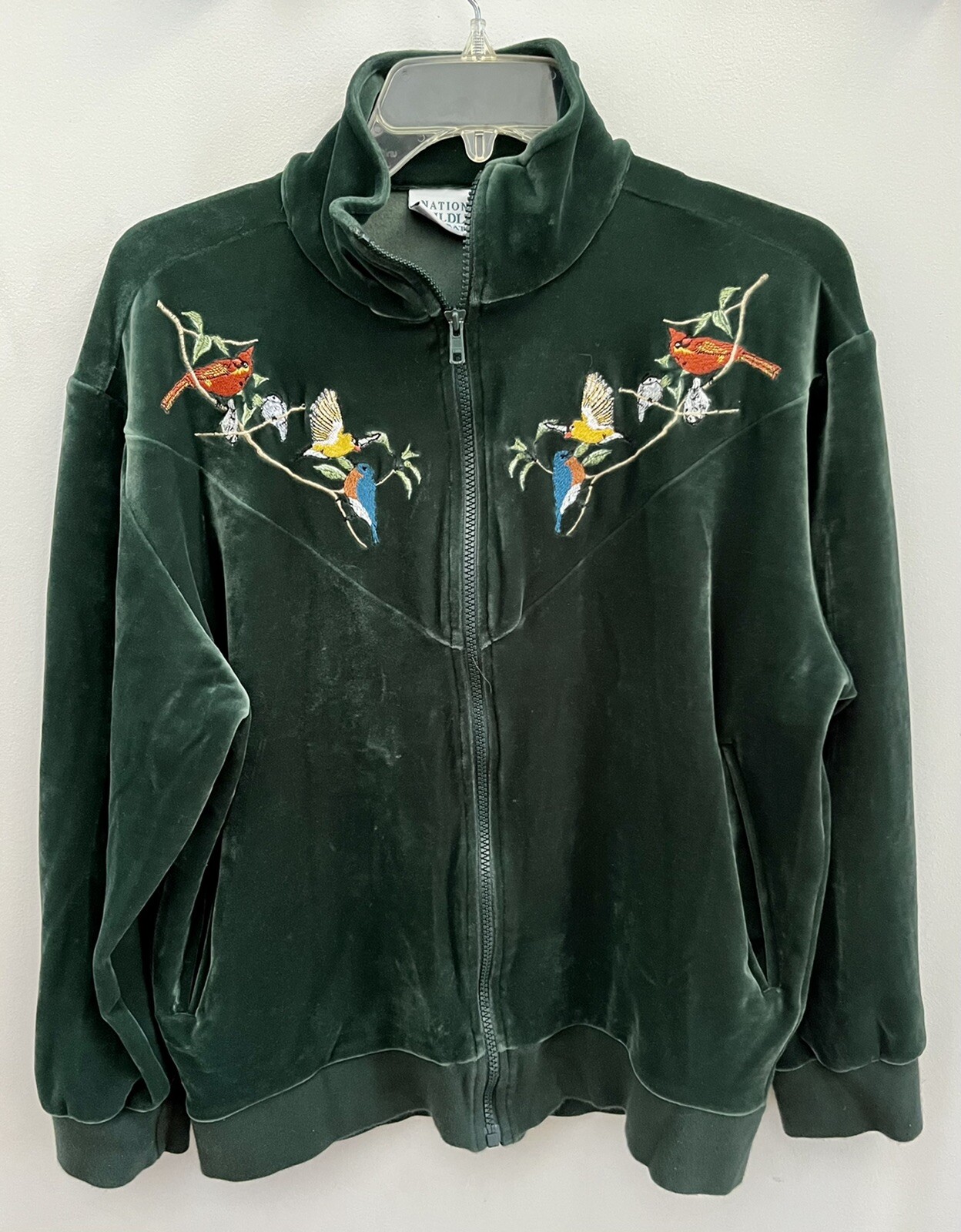 Womens National Wildlife Federation Bird Embroidered … - Gem