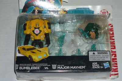 TRANSFORMERS ROBOTS IN DISGUISE RID BUMBLEBEE VS MAJOR MAYHEM LOOSE BOX ...