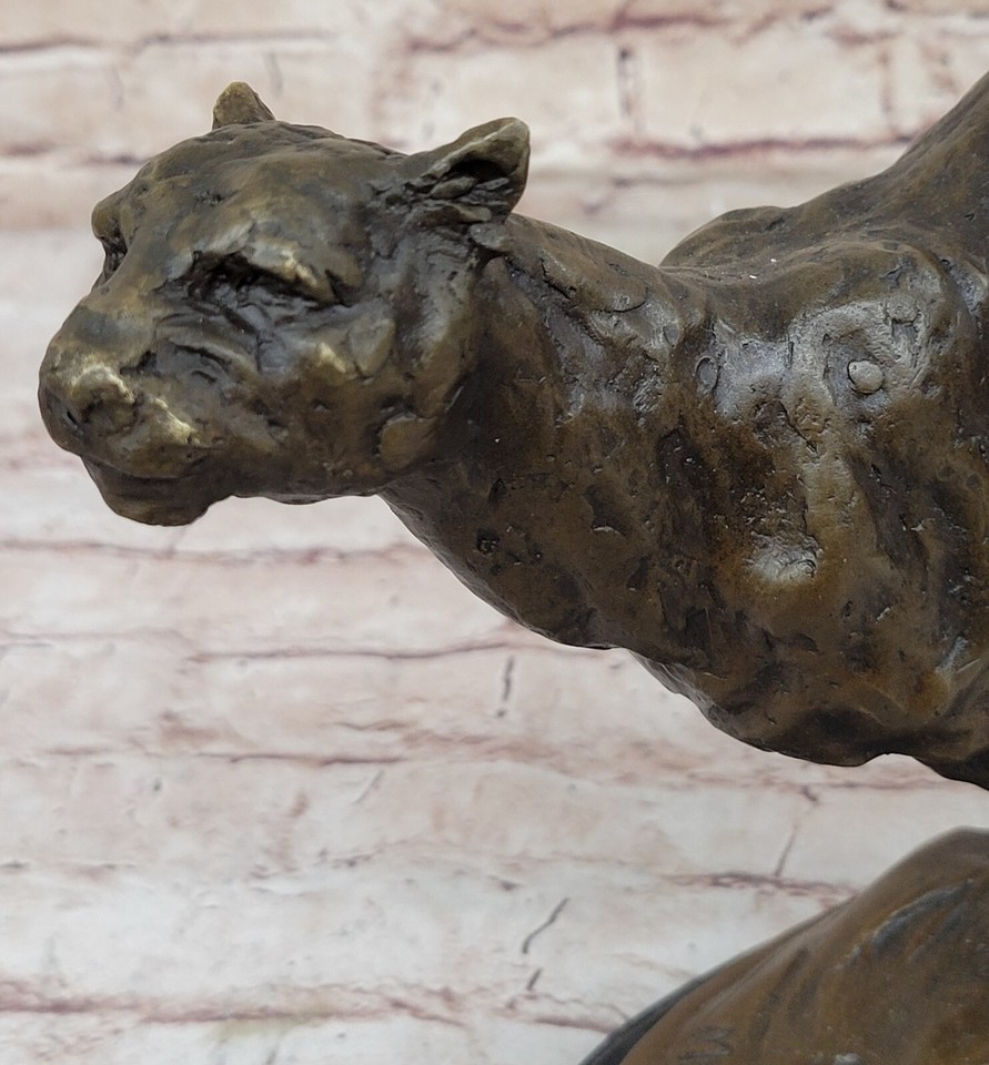 BrownPatina Stalking Puma Milo's Signed Bronze Sculpture Classic ...