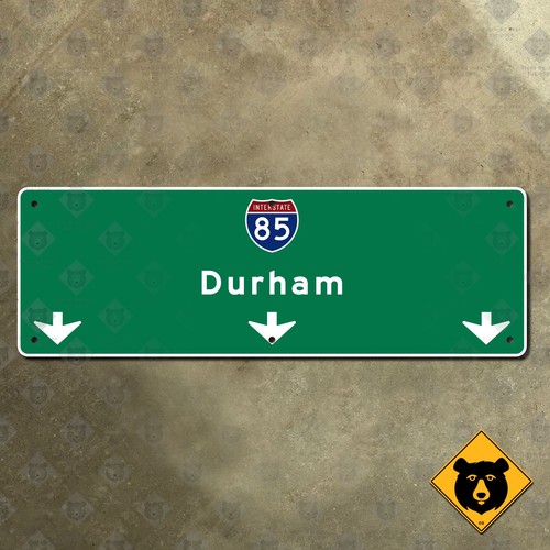North Carolina Interstate 85, Durham freeway highway road sign 21x7 | eBay