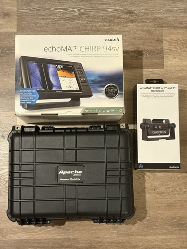 Garmin: EchoMAP Chirp 94sv - New In Box - echoMAP Bail Mount & Apache ...