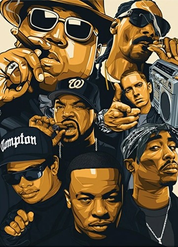 Tupac Shakur Wall Art Canvas Print Hip Hop Rap Music Legend Poster Home ...