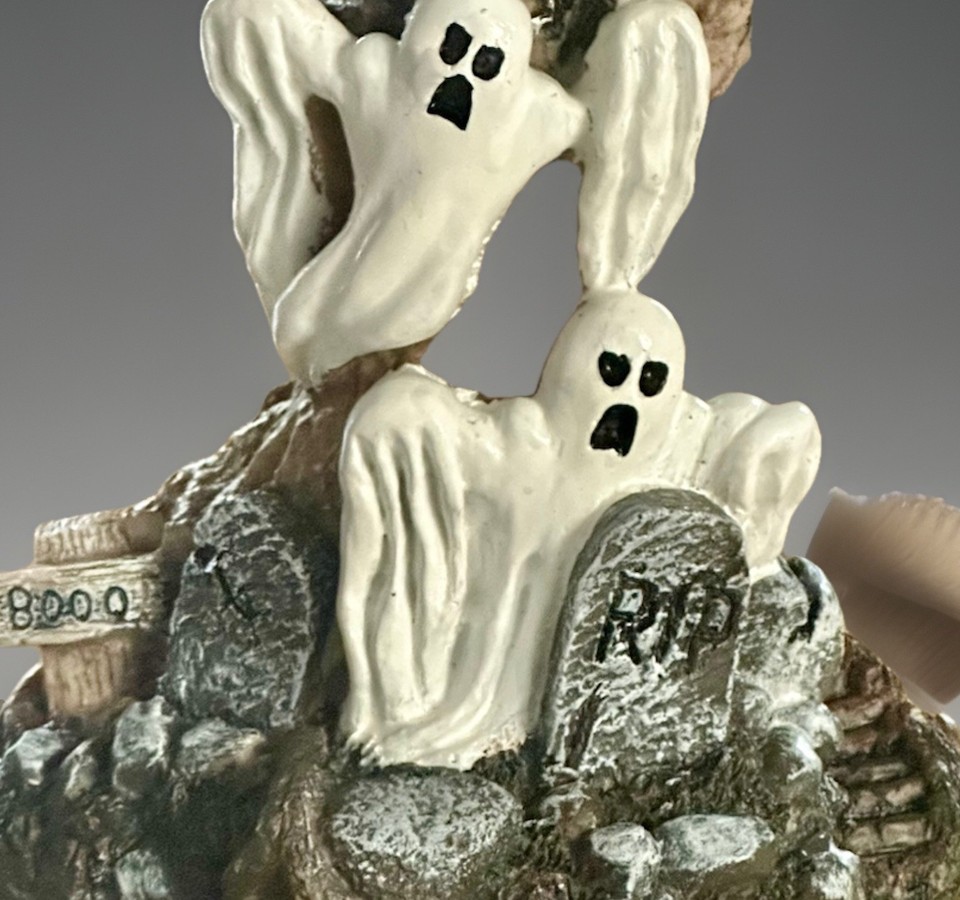 Fitz &Floyd Halloween Ghost Tree Candle Stick Holder Candelabra Haunted ...