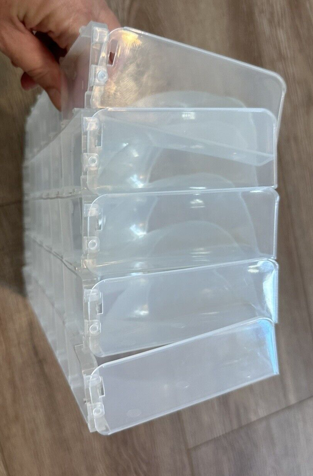 Boobie Trap Bra Organizer Storage Unit 5 Section Clear Plastic Drawer