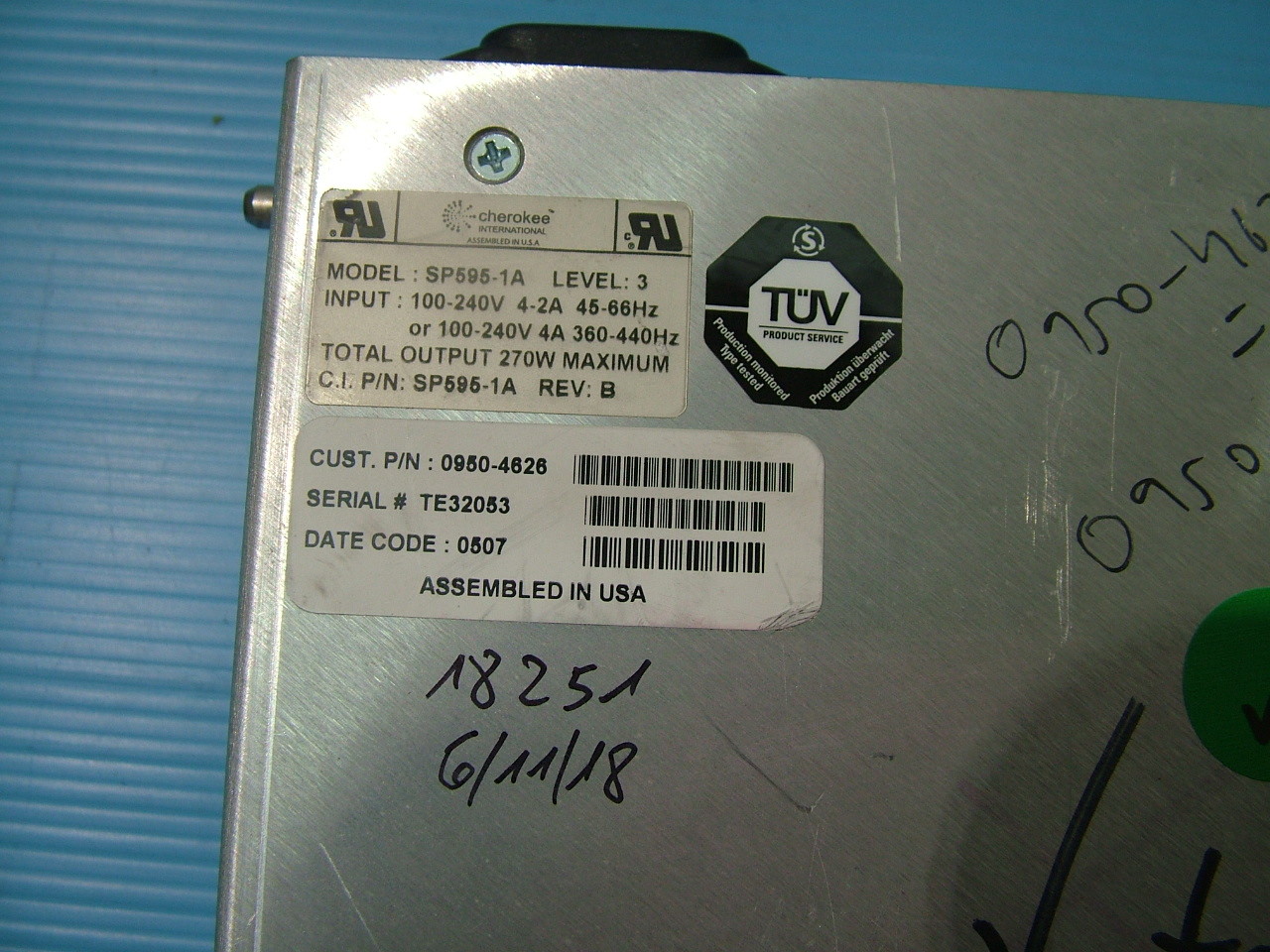 Agilent Keysight 0950-4894 Sp595-2a 270w Power Supply N9010a N9020a EXA ...