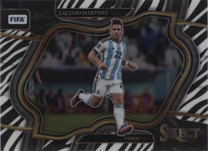 2022-23 Panini Select FIFA - Field Level Lautaro Martinez #203 Zebra ...