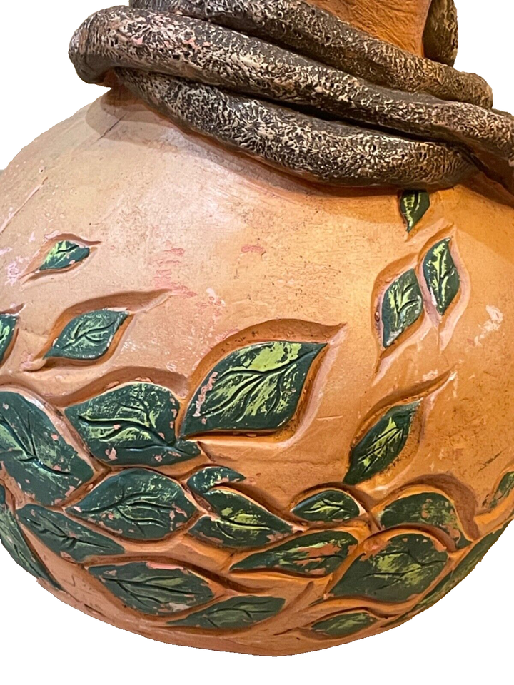 Vintage Large Native American Pottery Snake Pot Vase Signed Comanche 19 ...
