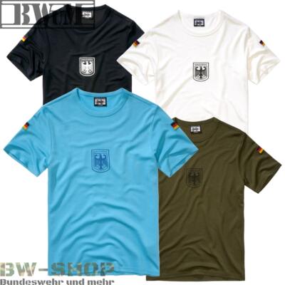 BWuM BUNDESWEHR SPORTSHIRT + FLAGGEN & ADLER BW T-SHIRT SPORTHEMD ARMEE ...