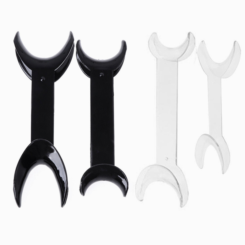 1x Mouth Opener Cheek Lip Retractor Double Head L/S Fishtail Black ...