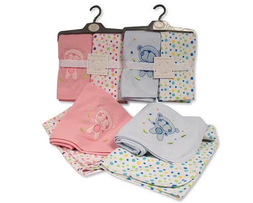 Pack of 2 Baby Receiving Blanket 100% Cotton Boy Girl Gift | eBay UK