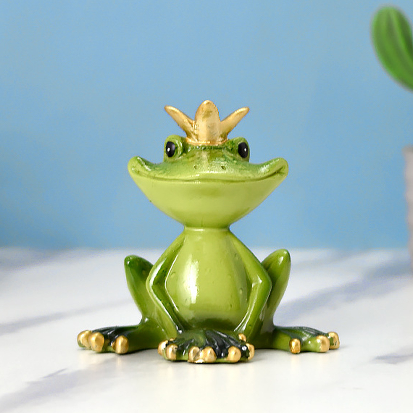 Frog Decor Wear-resistant Widely Applied Yoga Posture Frog Figurine ...