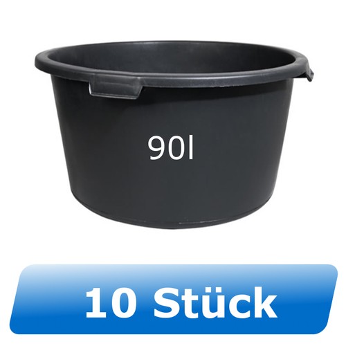 Set of 10 mortar bucket around 90l mortar bucket mortar tray 90 liter ...
