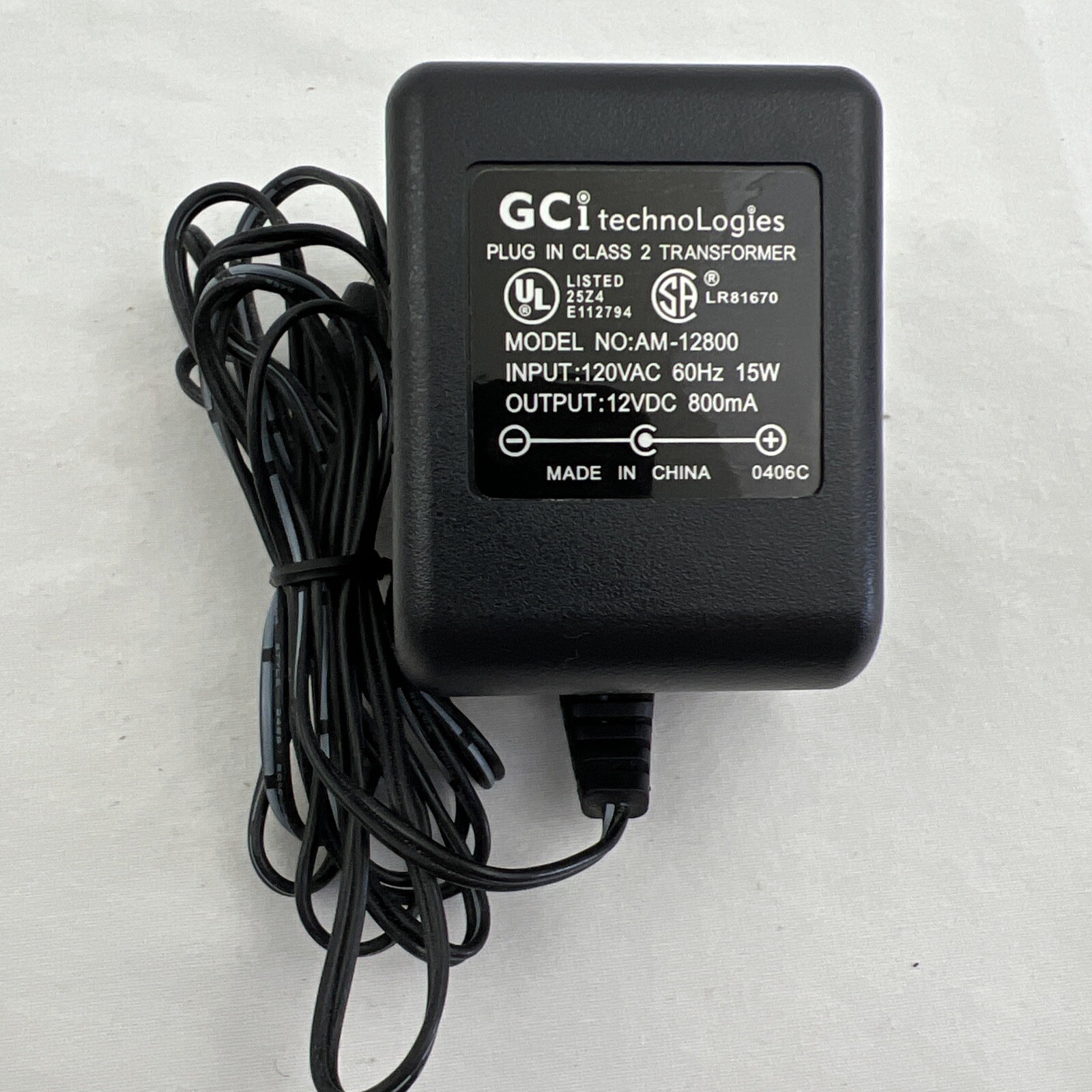 GCi Technologies AM-12800 Plug In Class 2 Transformer Output-Adapter ...