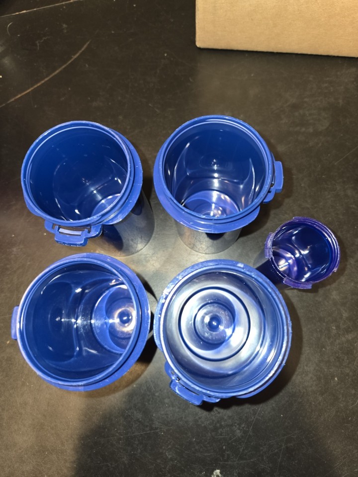 Dark Blue Rx Pill Bottles Empty With Caps for Crafts, Garage Storage ...