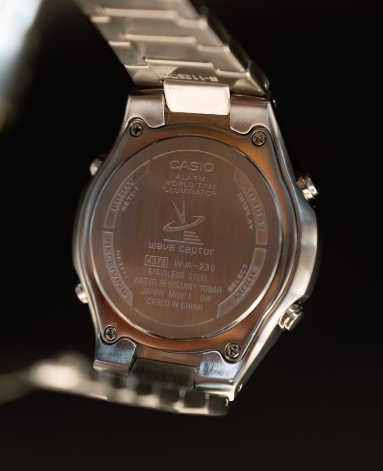 CASIO WAVE CEPTOR WVA-230 ILLUMINATOR GMT STAINLESS STEEL BLUE ...