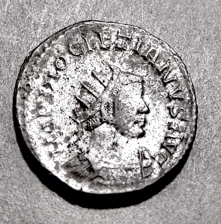 DIOCLETIAN w/ Mythical MINERVA(Athena), 21-23mm, Silvered, RARE Roman ...