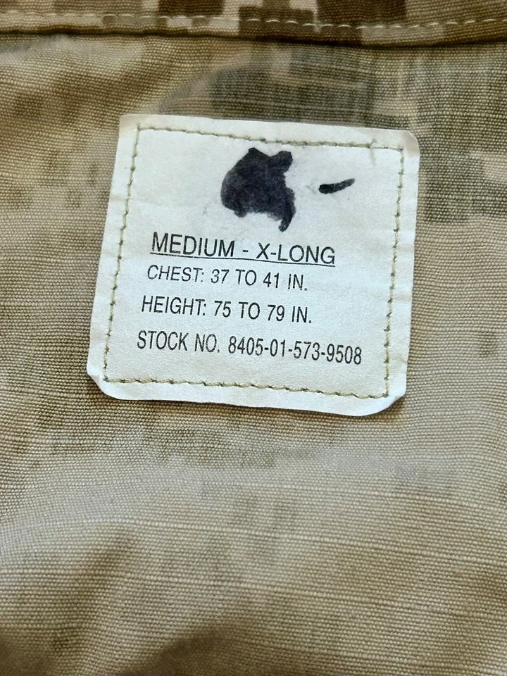 US Navy USN NWU Type II Working Uniform Blouse Shirt Medium X Long AOR2 ...