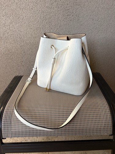 Calvin Klein Vanilla Leather Bucket Bag NEW! | eBay