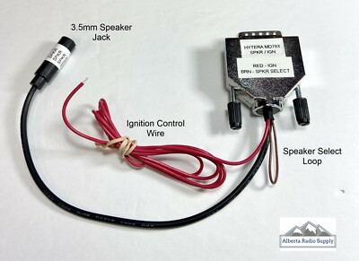 3.5mm Speaker Adaptor + Ignition Cable for HYTERA MD782 785 MD622i ...