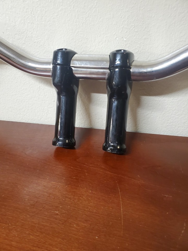 Harley FL Softail Dyna 1.25" flat track handlebars w/risers OEM STOCK ...