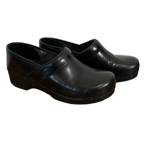 Sanita Original Danish Clogs Black Leather Nursing Clogs Shoes Size 43 ...