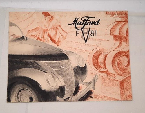 Catalogue automobile ancien - MATFORD - V8 F 81 - 1938. | eBay