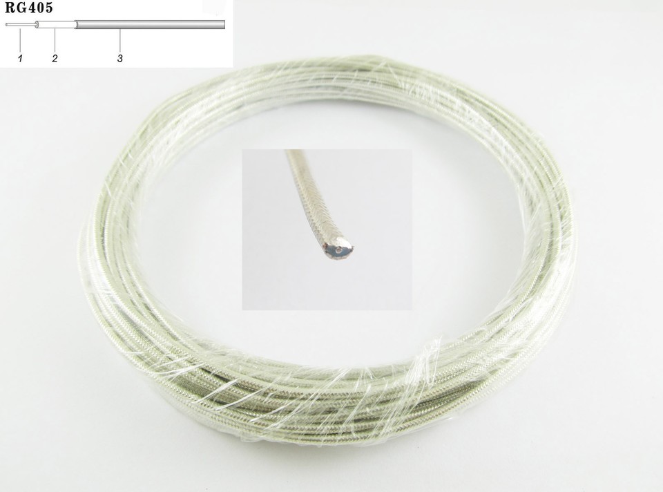 Semi-Rigid Flexible RG405 0.086" RF Coaxial Cable Cord 40" 1M 3FT | eBay