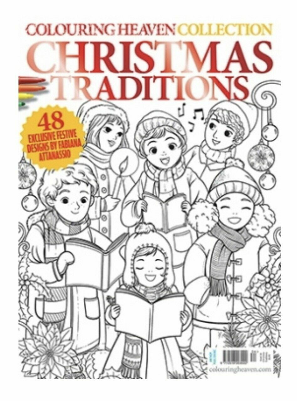 Colouring Heaven Collection Issue 34 CHRISTMAS TRADITIONS - 48 Festive ...