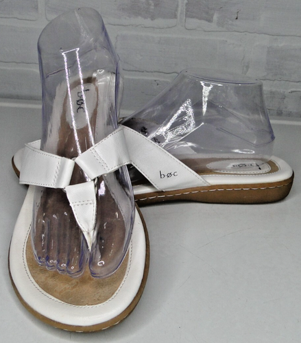 BOC Born Concept Thong Flip Flop Sandals White Women's Size 9M C68401 ...